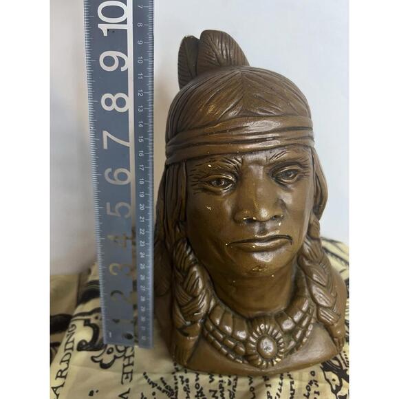 Design | Vintage American Indian Bust Chalkware Statue | Poshmark